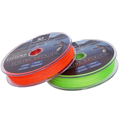 Fly Fishing Dacron Braided Backing Line Abrasion Resistant Trout Fly Line(20lb-300yds,Green)