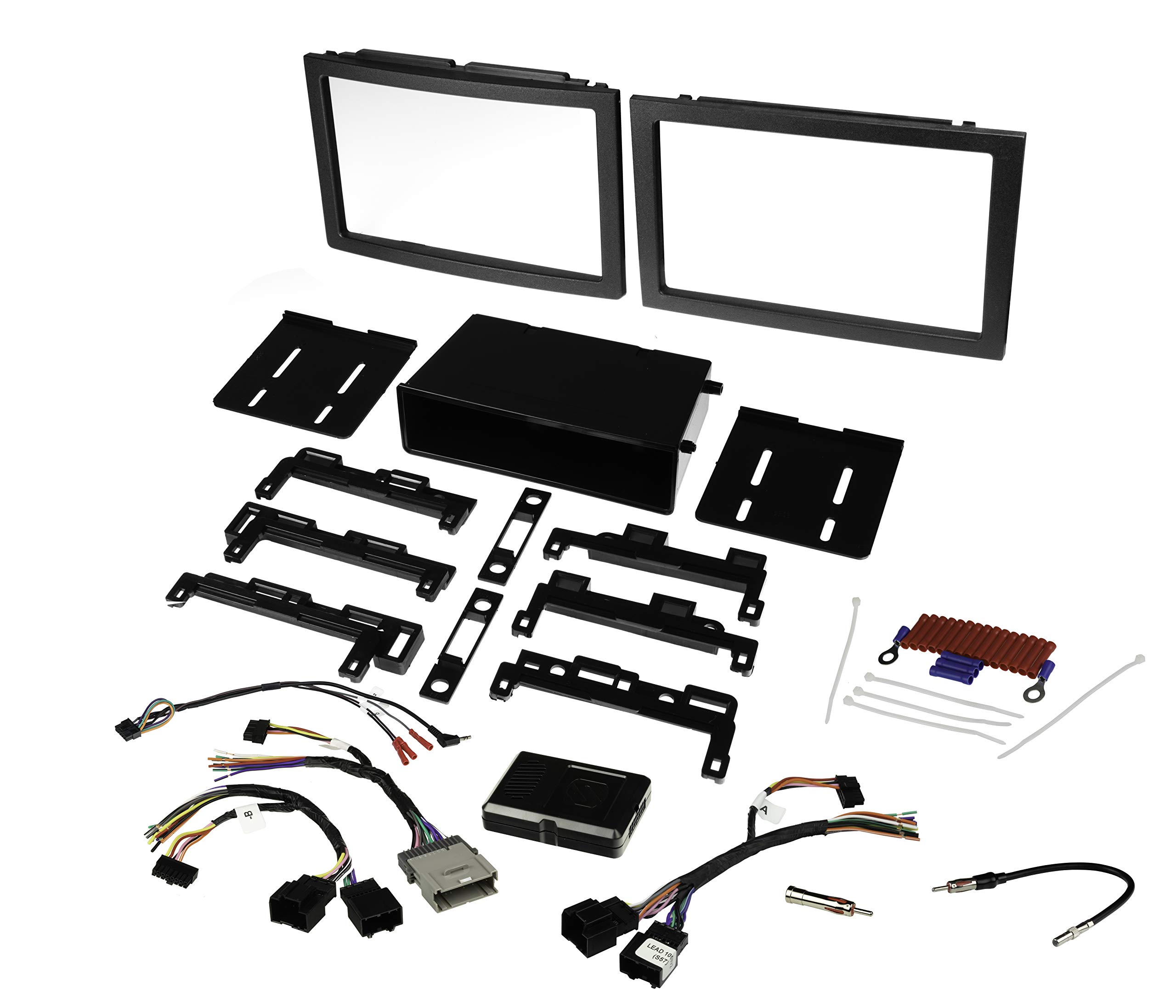 Scosche GM0516DDCS Double DIN Radio Install Dash Kit Compatible with Select 2004-21 Buick, Chevrolet, GMC, Hummer, Pontiac, Saturn and Suzuki Vehicles - Complete Car Stereo Installation Interface Kit