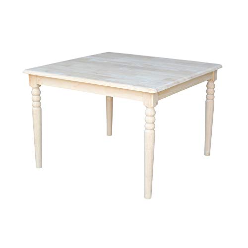 IC International Concepts Unfinished Square Juvenile Table, Solid Wood Craftsmanship, Perfect for Kids' Activities and Learning, Easy to Assemble, Ideal for Playrooms and Classrooms