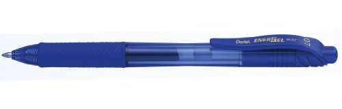 Pentel BL107C EnerGel X Roller Ball Retractable Gel Pen, Blue Ink, Medium, Dozen (BL107-C)