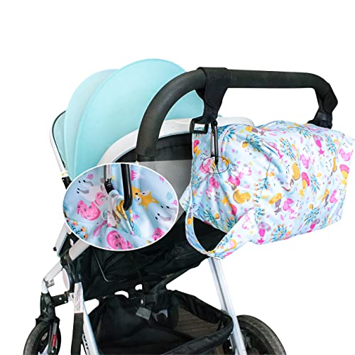 Mumsbest Cloth Diaper for Baby Girls with Tummy Panel, 6 Pack Reusable Adjustable Washable AWJ Lining Pocket Nappy with 6 Inserts & 1 Diaper Wet Bag (Girl)