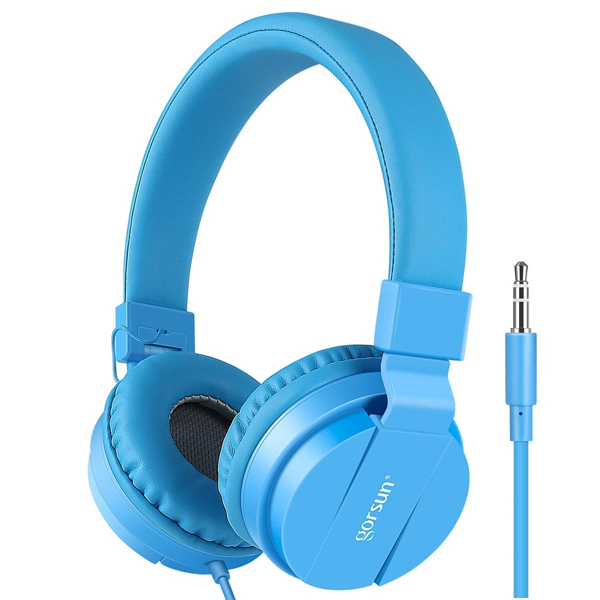 Kids Headphones, Gorsun Lightweight Stereo Wired Children's Headsets for Kids Adults Adjustable Headband Toddler Headset for Smartphones Computer Pad Earphones