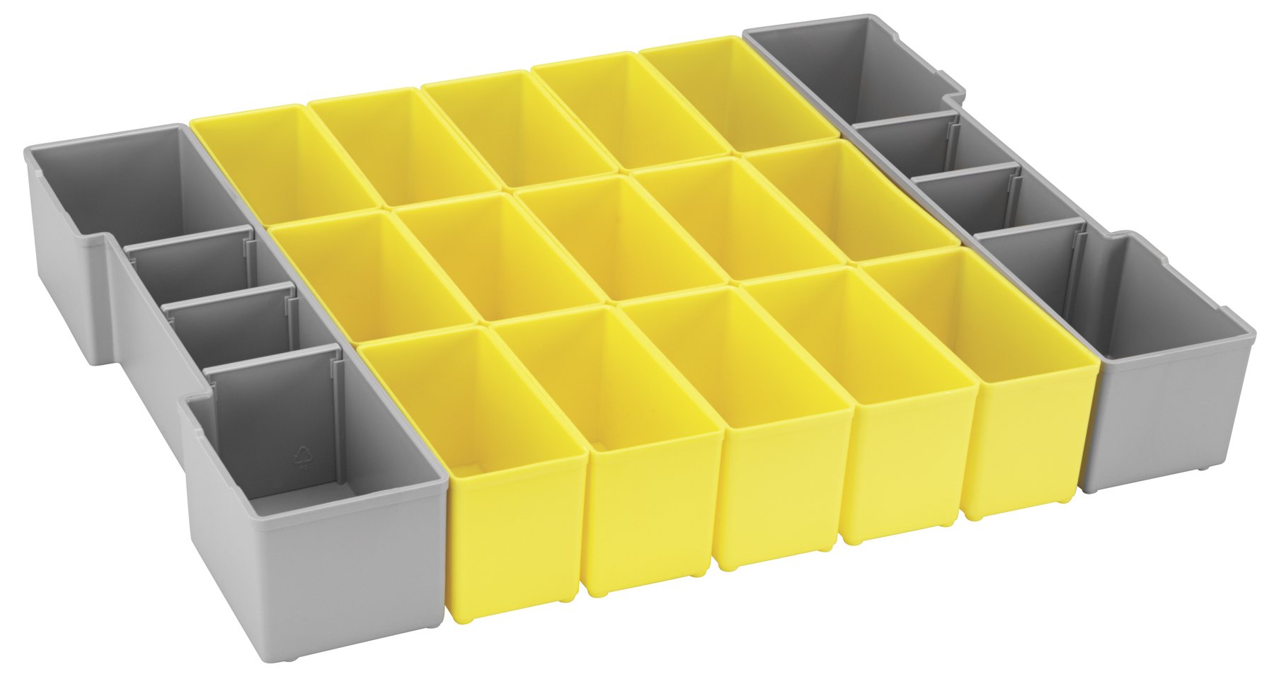BOSCH BOSCH ORG1A-YELLOW Organizer Set for L-BOXX-1A, Part of Click and Go Mobile Transport System, 17-Piece