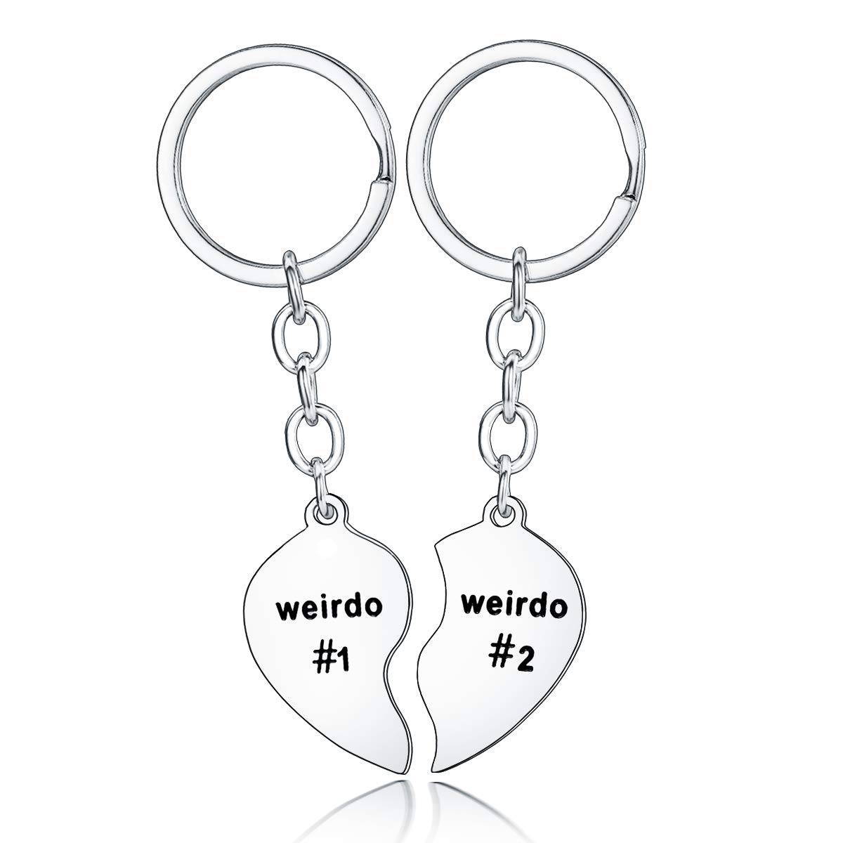 BESPMOSP 2pc/set Weirdo Key chain Best Gift keyring for Boyfriend Girlfriend Husband Wife Couples Gift for Anniversary