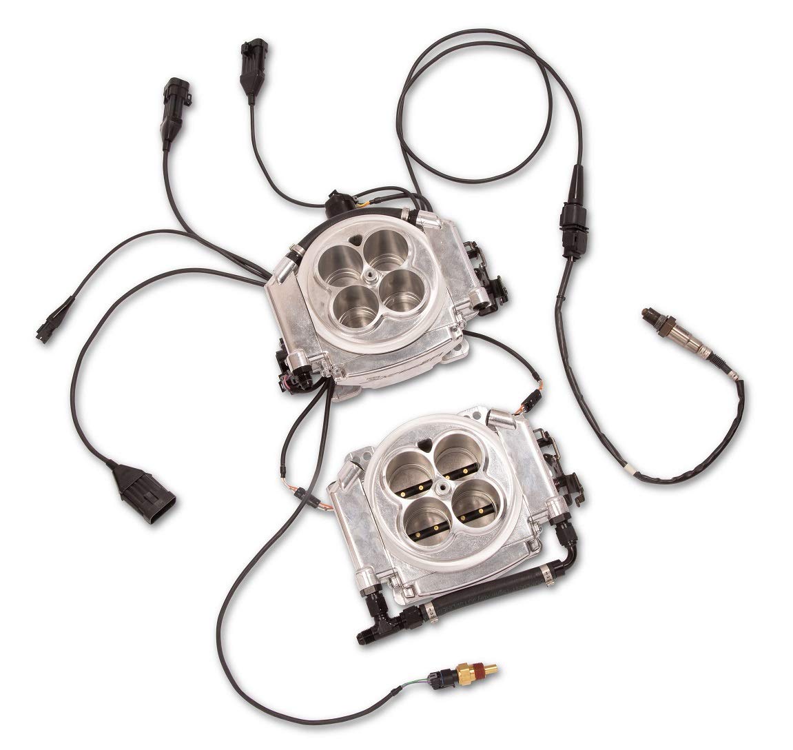 NEW HOLLEY SELF-TUNING SNIPER EFI 4150 2X4 THROTTLE BODY FUEL INJECTION SYSTEM,POLISHED,1600 CFM,1250 HP,COMPATIBLE WITH 4150 4 BBL SQUARE BORE FLANGES