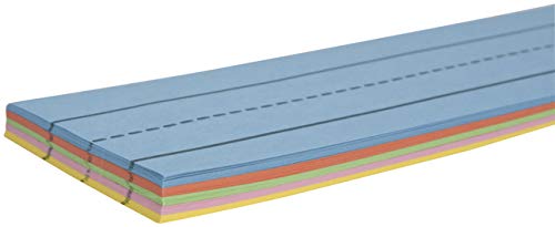 School Smart Ruled Rainbow Sentence Strips, Rainbow ,3 x 24 Inches (Pack of 100)