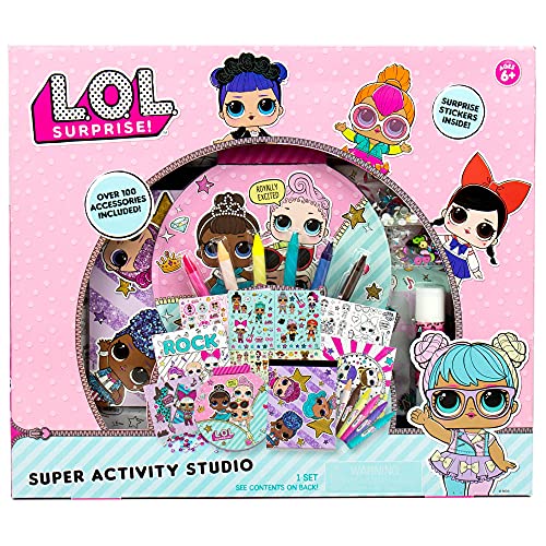 L.O.L. Surprise Super Activity Set Studio by Horizon Group USA, Sketch & Create with Stickers & Gemstones, Multicolor