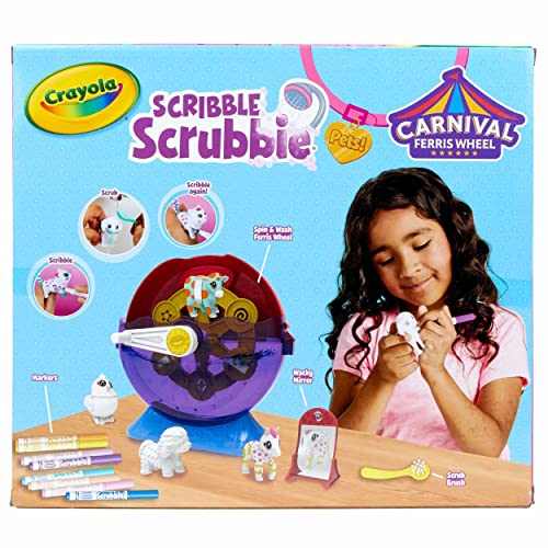 Crayola Scribble Scrubbie Pets Carnival Playset, Pet Grooming Toy, Animal Toys for Girls & Boys, Gift for Kids, Ages 3+