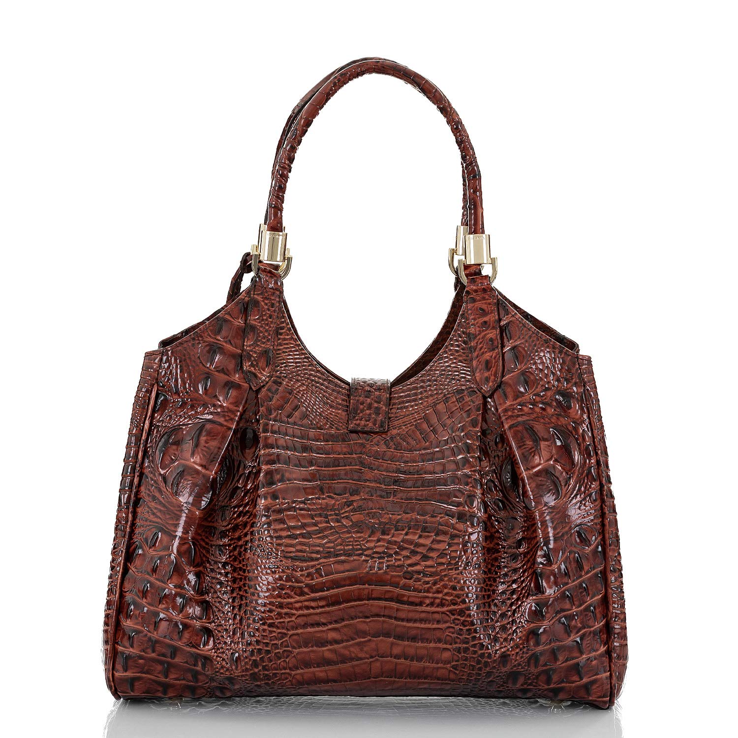 Brahmin Melbourne Celia Satchel Pecan One Size