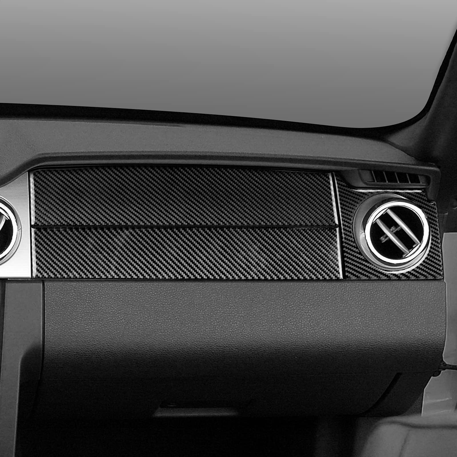 Car Copilot Air Vent Panel Sticker Decal Carbon Fiber Interior Trim Cover for Ford Mustang GT 2005 2006 2007 2008 2009 S197 Accessories