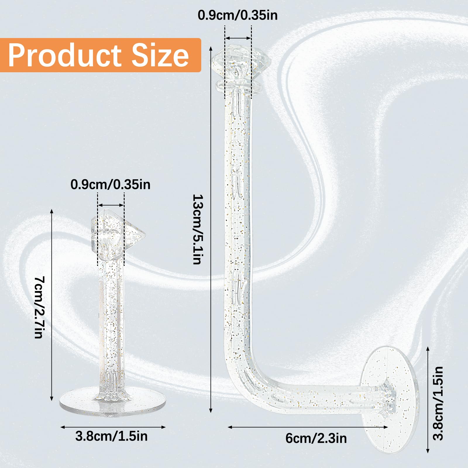 Yolev 4Pcs Scrunchie Holder Adhesive Scrunchie Clear Hair Tie Stand Scrunchie Organizer, Girls Hair AccessoriesStorage for Headband Tie Holder Storage