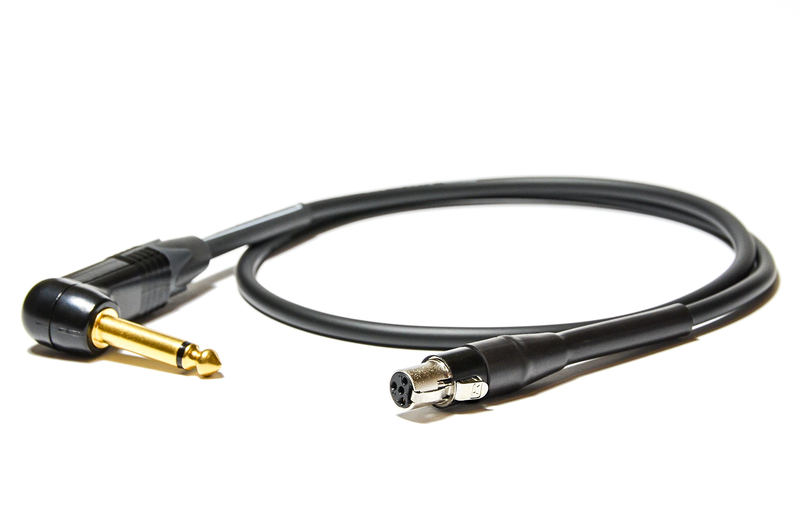 L6C-HDR Heavy Duty Right-Angle Cable Upgrade for Line 6 RELAY G50 G55 G90, Shure, AKG, & Sennheiser Wireless Transmitters - Made in the USA by Lucid Audio Project