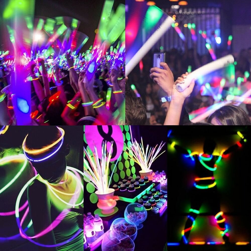 Glow Sticks Bulk Wholesale, 100 6β Industrial Grade Orange Light Sticks. Bright Color, Glow 12-14 Hrs, Safety Glow Stick with 3-Year Shelf Life, GlowWithUs Brand