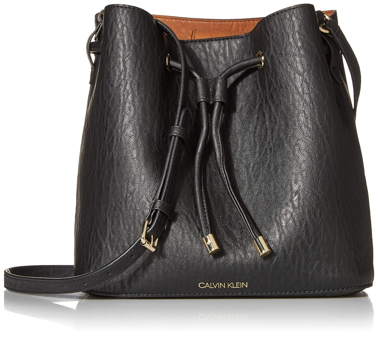 Calvin Klein Gabrianna Novelty Bucket Shoulder Bag, Aegean Blue Woven