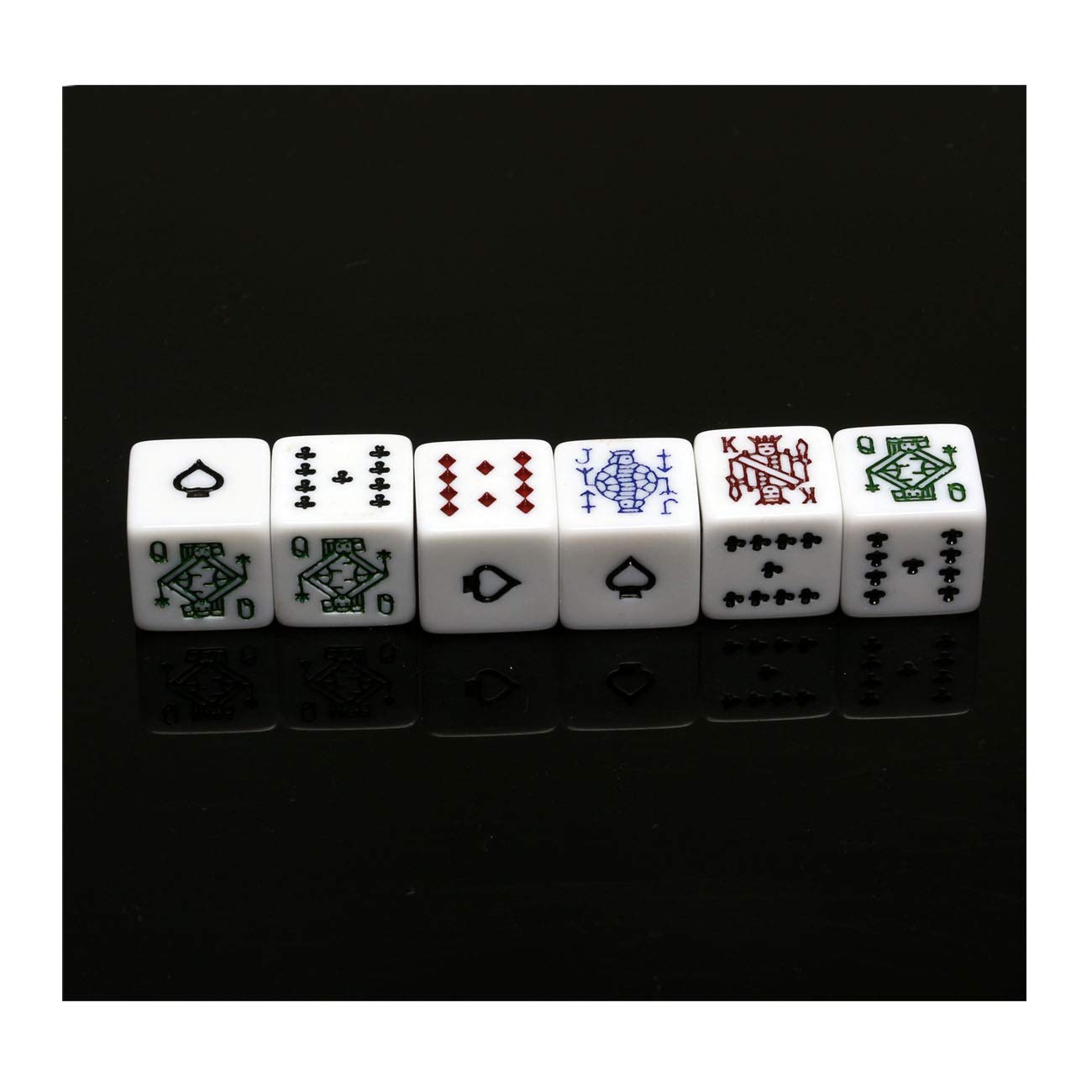 Leatherette Dice Cup and 6 White Dices Felt-Lined Quiet Shaker for Yahtzee/Farkle/Liars Dice Game