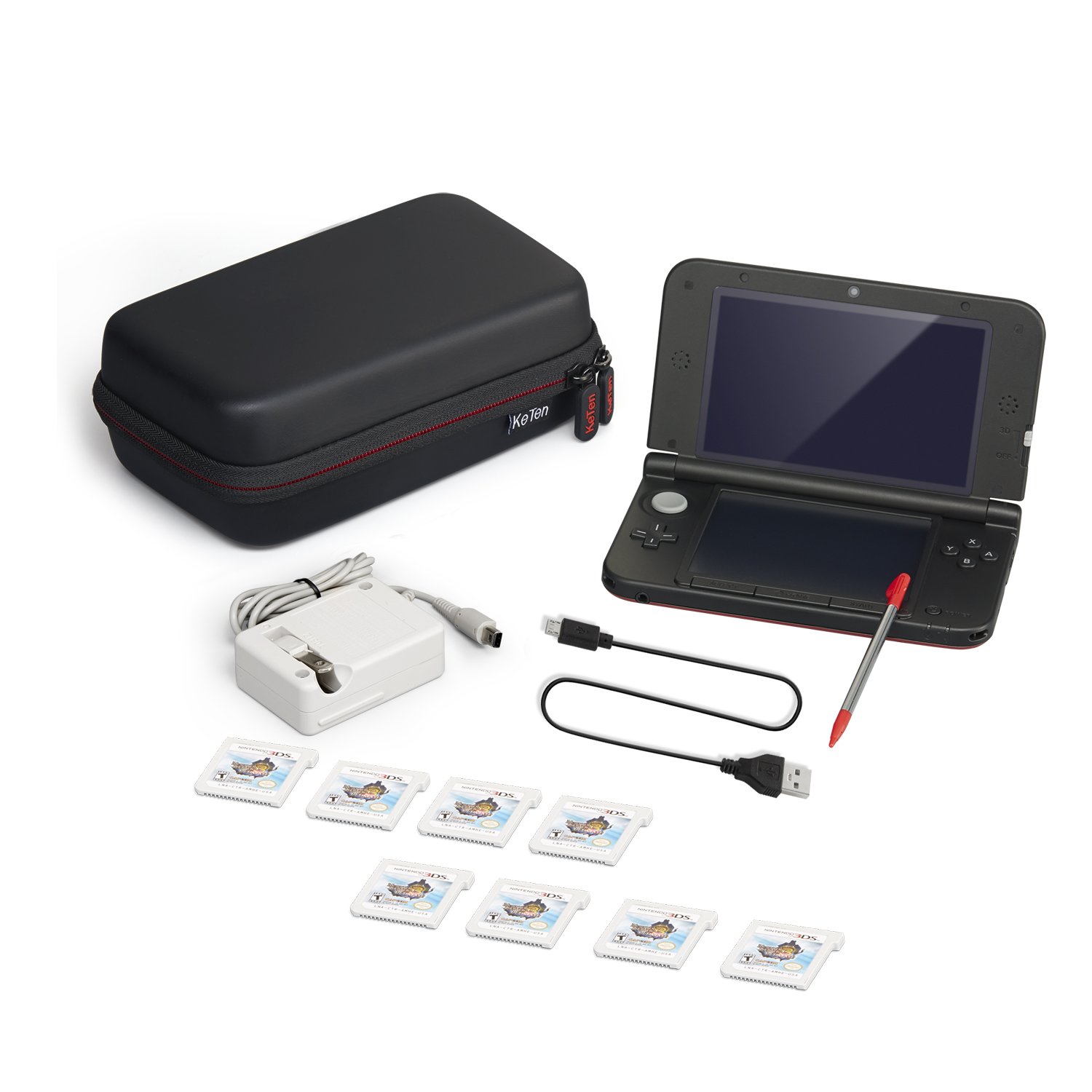 Carry Case for Nintendo New 2DS XL/New 3DS XL, Keten Hard Travel Protective Shell for New Nintendo 3DS, New 2DS Console&Game, Also for Anker External Battery Store