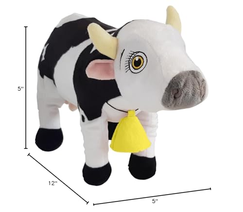 La Granja DE ZENÓN Vaca Lola 14 in. | Musical Stuffed Animal Soft and Huggable | El Reino Infantil
