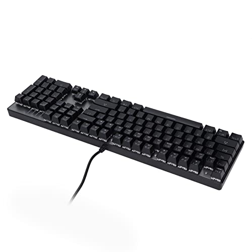 Cuifati Gaming Keyboard 104-keys Mechanical Keyboard RGB Rainbow Backlit Keyboard USB Wired Keyboard for PC Mac Windows Gamer Laptop Typists (Black)