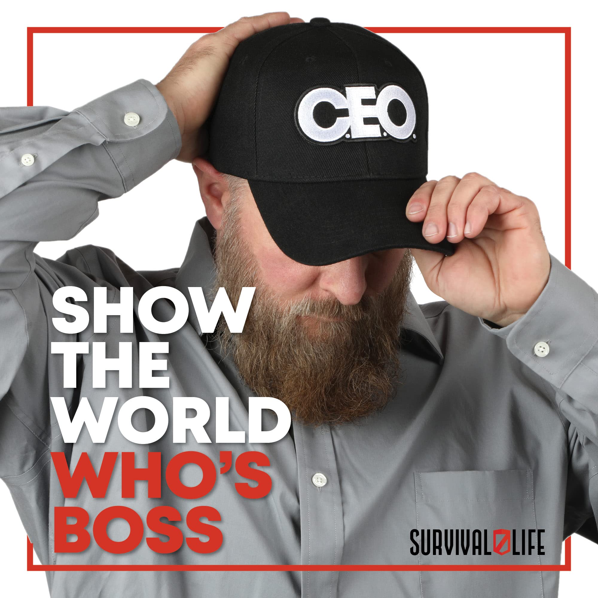 CEO Hat for Entrepreneurs - Adjustable Black Baseball Cap for Boss Men & Women