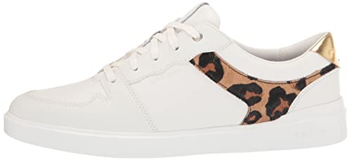Cole Haan womens Grand Crosscourt Mdrn Tennis Sneaker, White/Ocelot/Metallic Gold, 8.5 US