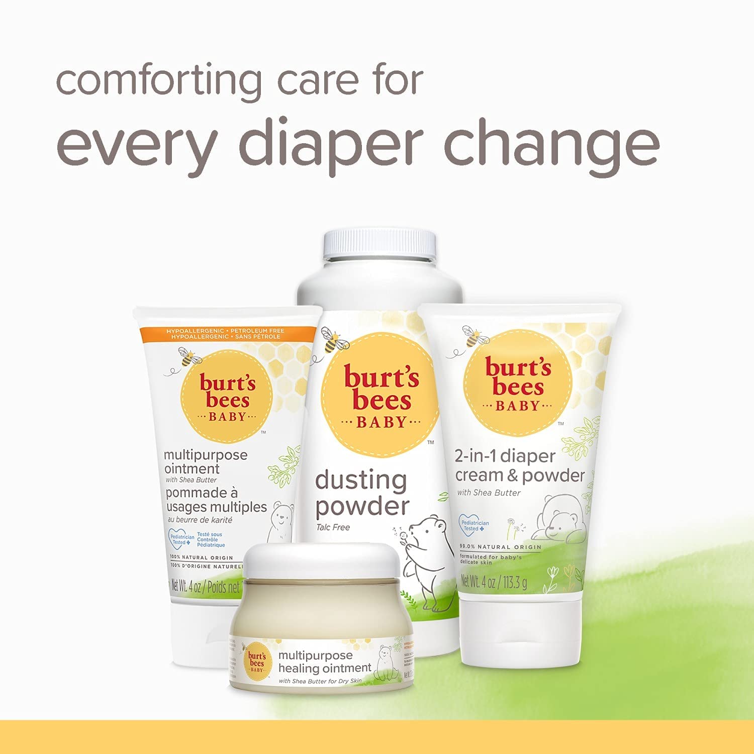 Burt's Bees Baby Daily Cream-To-Powder 4 oz (Pack of 3)