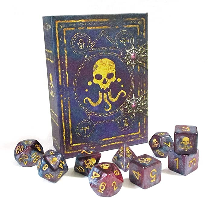 Seal of YOG-Sothoth Polyhedral Set: Nebula - Deep Space and Gold