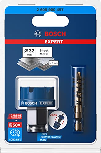 Bosch Professional 1x Expert Sheet Metal Hole Saw (Ø 32 mm, Accessories Rotary Impact Drill)