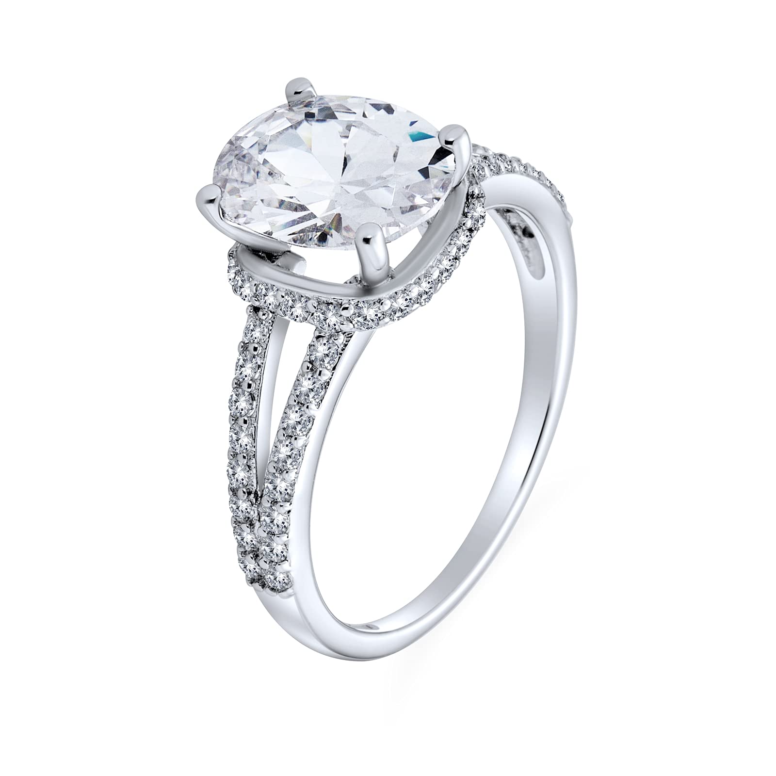 Bling Jewelry 925 Silver 2 Carat Cushion Cut Canary CZ Engagement Ring ,7