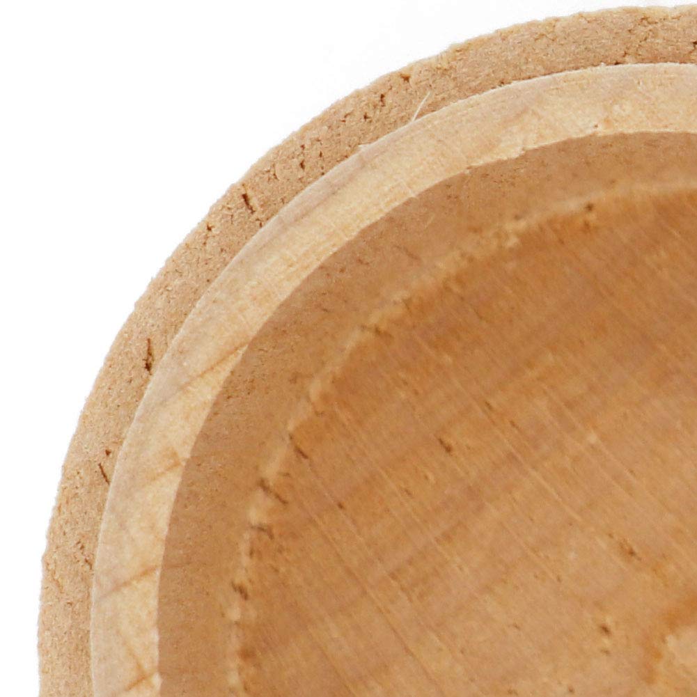 HOLLY TRIP 2PCS Small Round Unpainted Wooden Box, Wedding Ring Jewelry Boxes DIY Storage Trinket Bearer Box Container Case