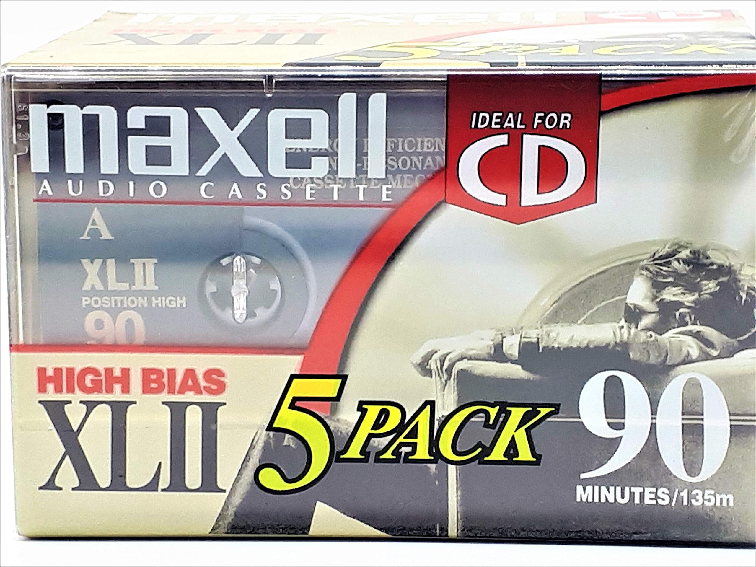 Xlii 90 High Bias Audio Cassette Tape -5-Pack