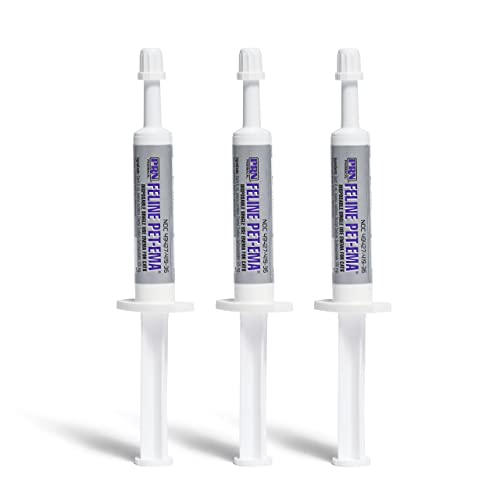 PRN Pharmacal PetEma - Disposable Single Use Enema for Cats - Rectally Administered Gel Containing Lubricant, Laxative & Stool Softener - with Glycerin & Sorbic Acid - 6 mL Syringe - 3 Pcs
