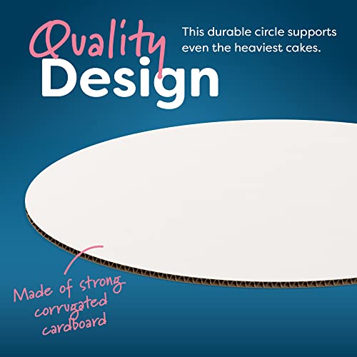White Cake Boards Round | 25 Pack β 8 Inch | Cardboard Cake Rounds Circles | Disposable Cake Platter Board Base Tray | Cake Decorating Supplies | Cake Plate Accessories