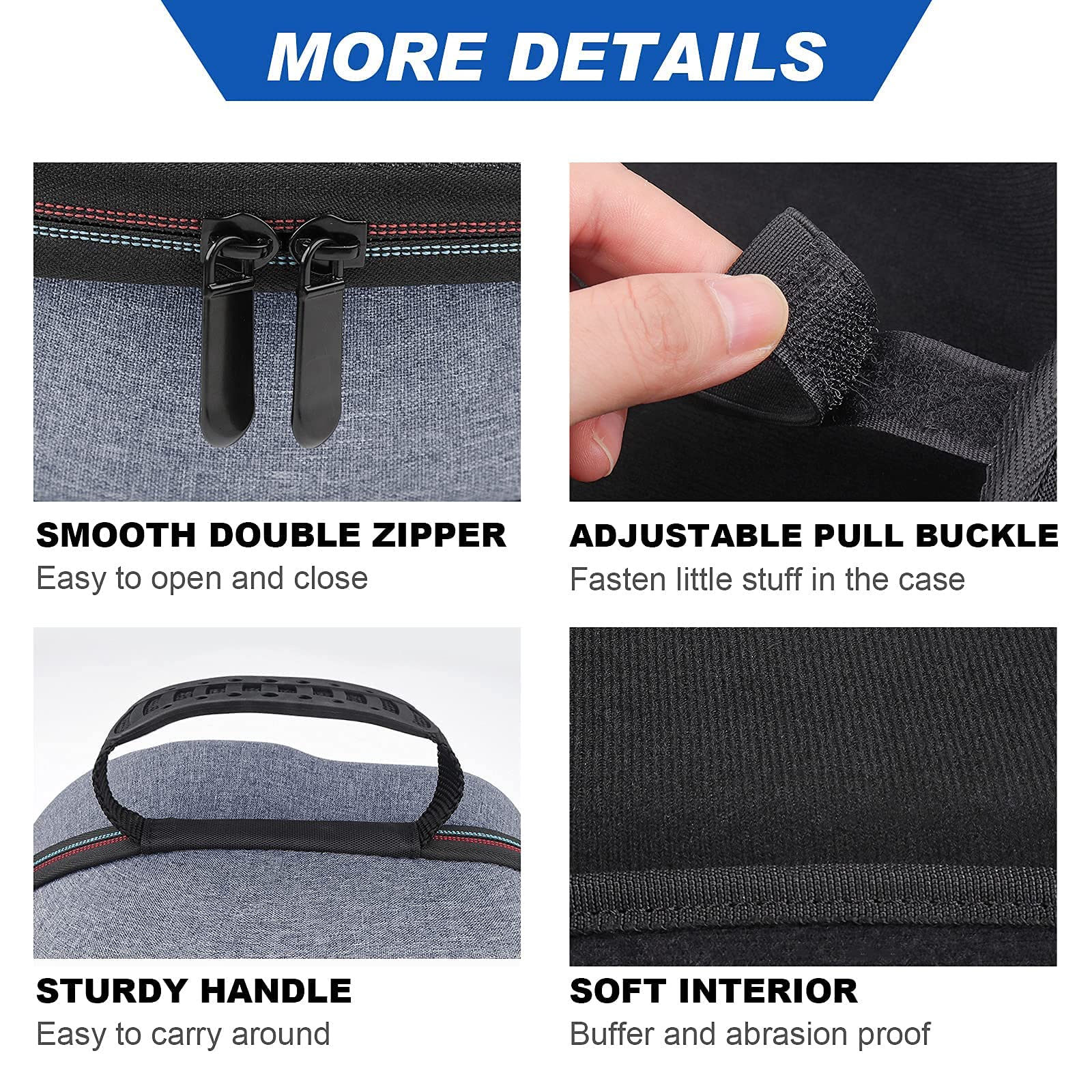 Carrying Case for Oculus Quest 2, TOUDUN Oculus Quest 2 Case, Hard Travel Case for Oculus Quest 2 Accessories VR Gaming Headsets and Controllers