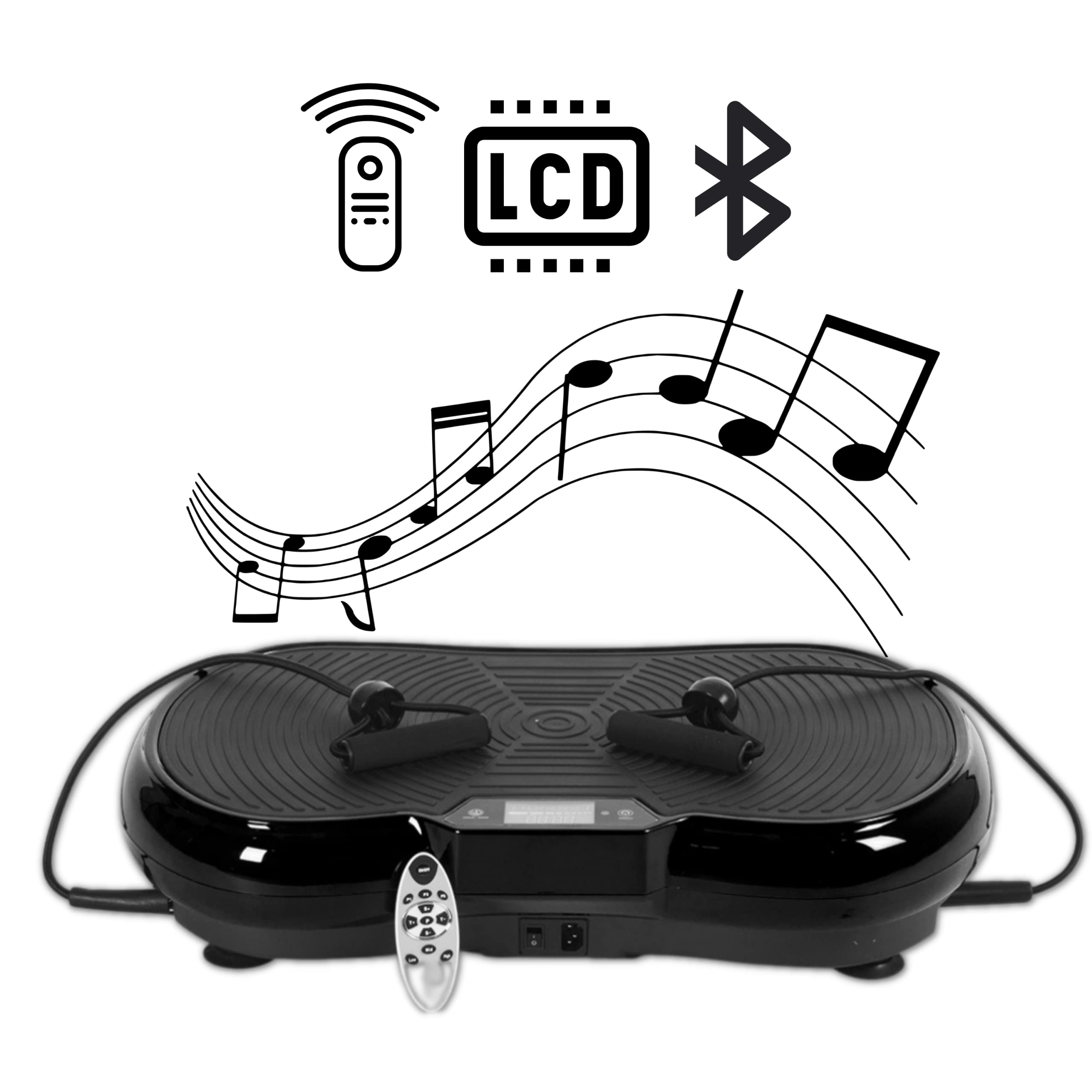 Cheery Whole Body Vibrating Platform with Balance Straps | Vibration Plate Exercise Machine | Easy Exercise Equipment at Home, Full Body Workout Equipment (Black)