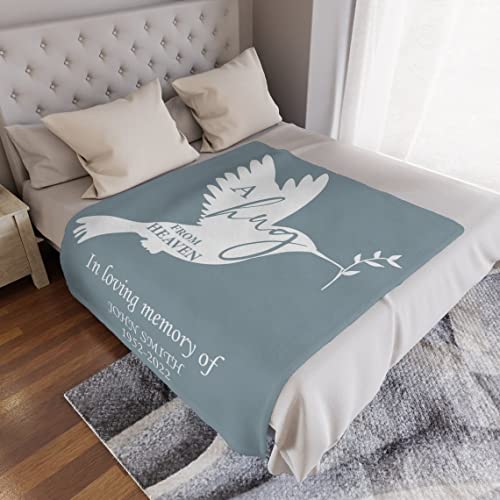 Personalized Memorial Blanket Custom Throw Blanket In Loving Memory of Mom Dad Sorry for Loss Sympathy gift Remembrance Gift Bereavement Gift (Minky, 30x40 inches)