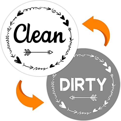 Dirty Clean Dishwasher Magnet,Dishwasher Magnet Clean Dirty Sign Magnet for Dishwasher Dish Bin That Says Clean or Dirty Dish Washer Refrigerator for Kitchen Organization and Storage Necessities