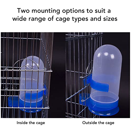 Pssopp Automatic Bird Feeder Bird Water Dispenser Clear Bird Food Seed Dispenser Container Hanging Cage Feeder Dispenser