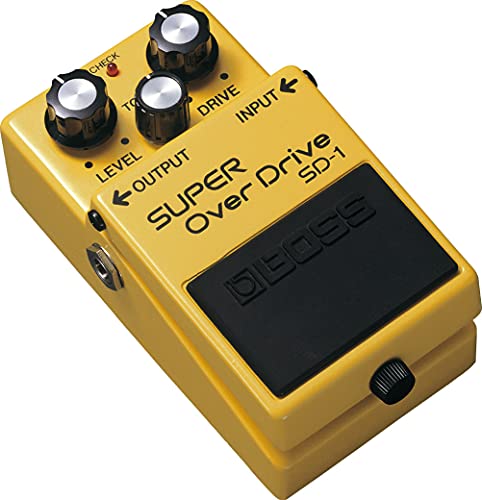 Boss SD-1 Super OverDrive Bundle with 10ft Instrument Cable, Patch Cable, and Picks