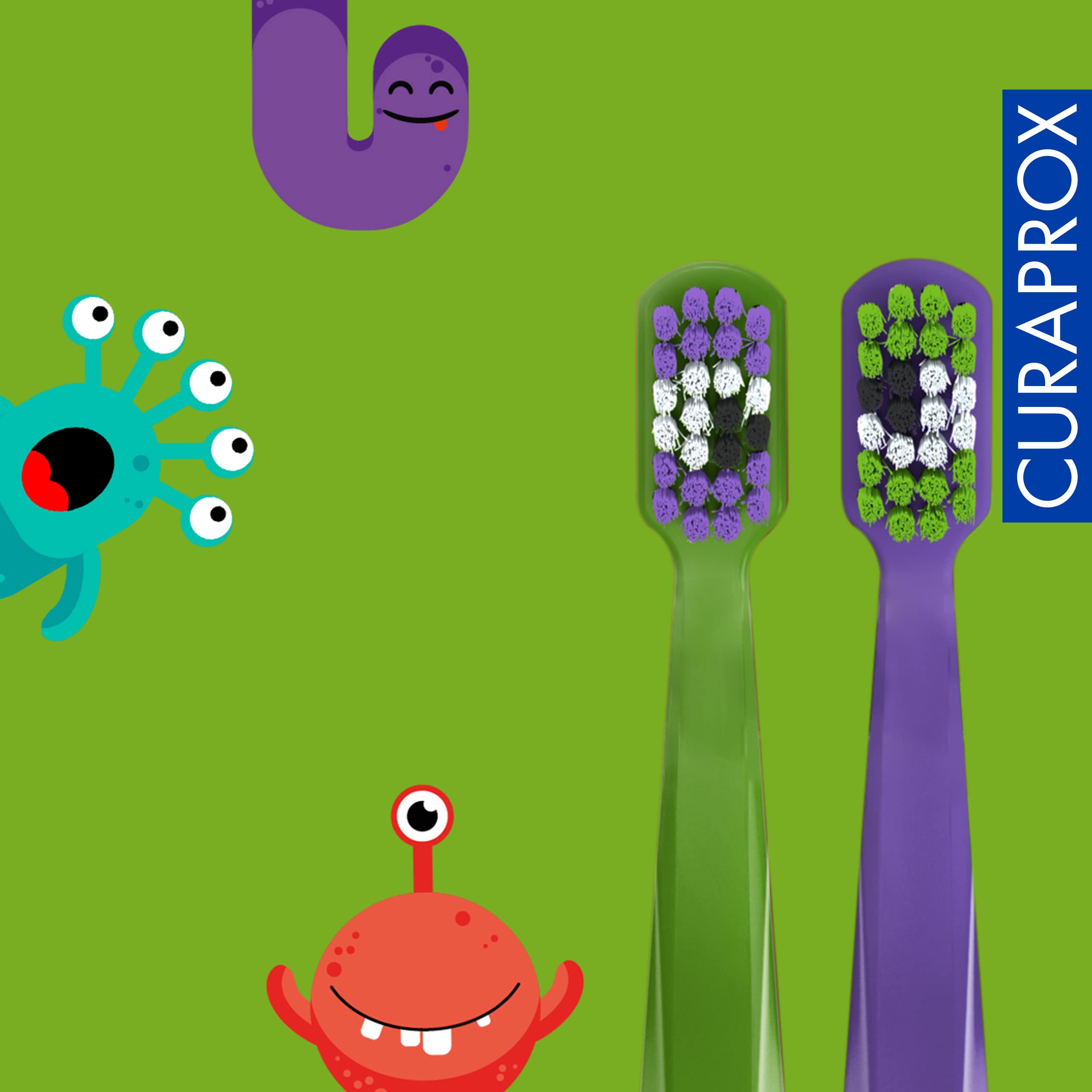 Curaprox CS 5460 Ultra-Soft Toothbrush Set, Special Edition Happy Kids, 2 Pack