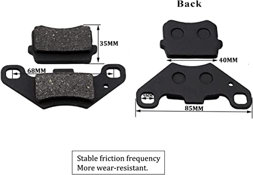 PRO BAT Rear Brake Master Cylinder Caliper Assembly+Brake Disk Rotor+Brake Pad for 50cc 70cc 90cc 110cc 125cc Chinese Quad Taotao Boulder B1 Coolster 3050HD ATV Kids Four Wheeler