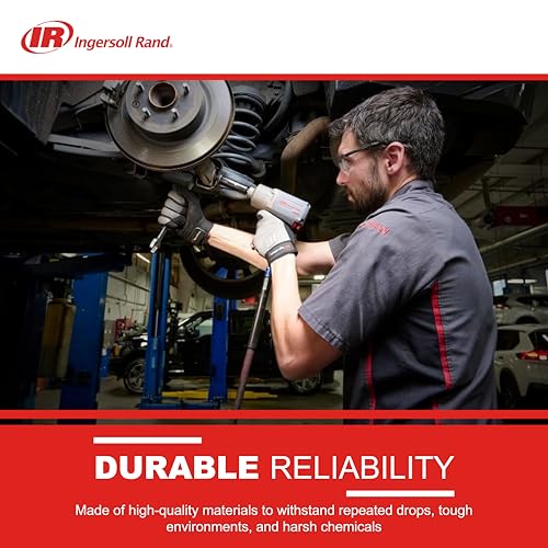 Ingersoll Rand 2115TiMAX 3/8" Air Impact Wrench, 300 ft-lbs Torque, Titanium Hammer Case, Friction Ring Retainer, Pistol
