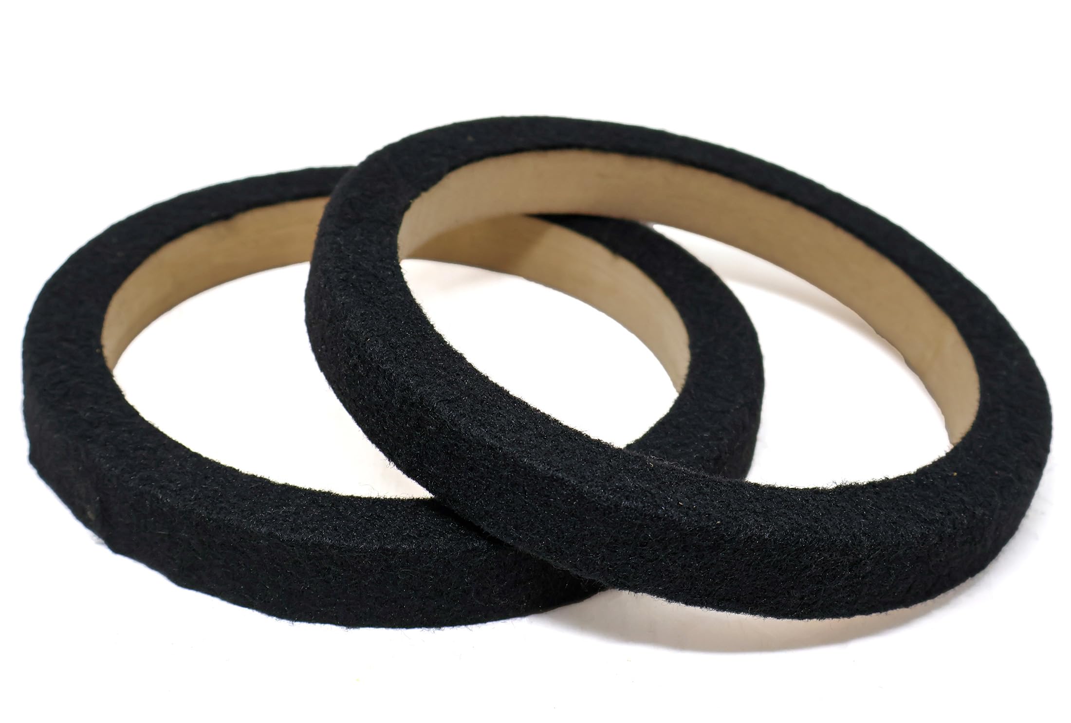 Nippon America 8 Pieces 6.5 Inch MDF Wood Speaker Spacer Rings with Black Carpet 4 Pairs -RING-065Cbk
