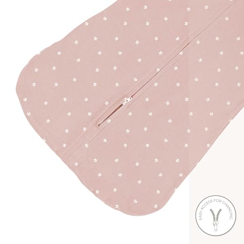 Ely's & Co. 100% Cotton Wearable Blanket Baby Sleep Bag 2 Pack (6-12 Months, Blush)