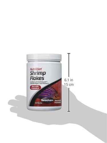 Seachem NutriDiet Shrimp Flakes - Probiotic Fish Food Formula with GarlicGuard 100g