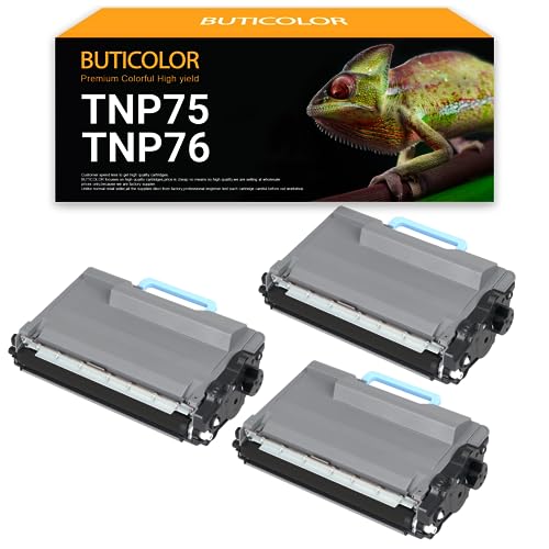 buticolor TNP75 TNP76 Remanufactured Black Toner Cartridge AFC0032 AFC0033 Replacement for Konica Minolta Bizhub 4000i 5000i Printers(3-Pack)
