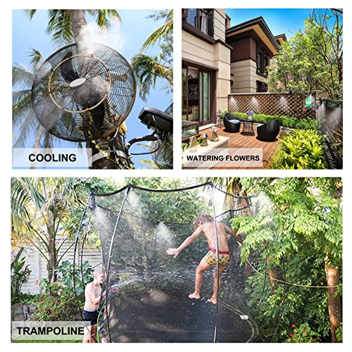 Fogland Misting Nozzles for Cooling System:20pcs Clogging-Prevent Cleanable Stainless Steel Mist Nozzles 0.012" Orifice 10/24 UNC for Patio Garden Trampoline
