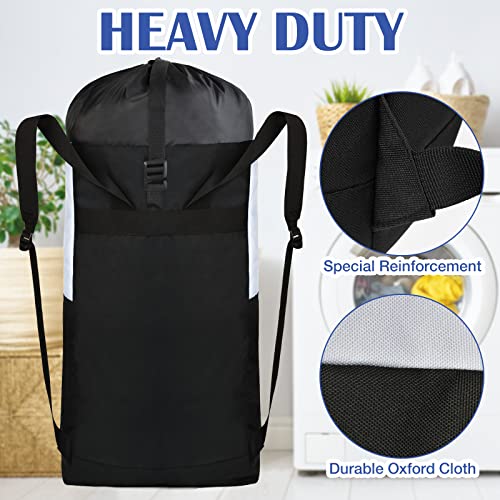 Laundry Backpack, Laundry Bag Backpack Extra Large Heavy Duty, 115L Travel Laundry Bags with Shoulder Straps Dirty Clothes Bag Backpack with Drawstring Closure for Camp College Dorm Laundromat