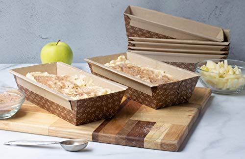 JA Kitchens Disposable Bread Loaf Pans for Baking - 7 x 3.5 x 2 Inches - Medium Kraft Paper Bread Pan - SET of 32