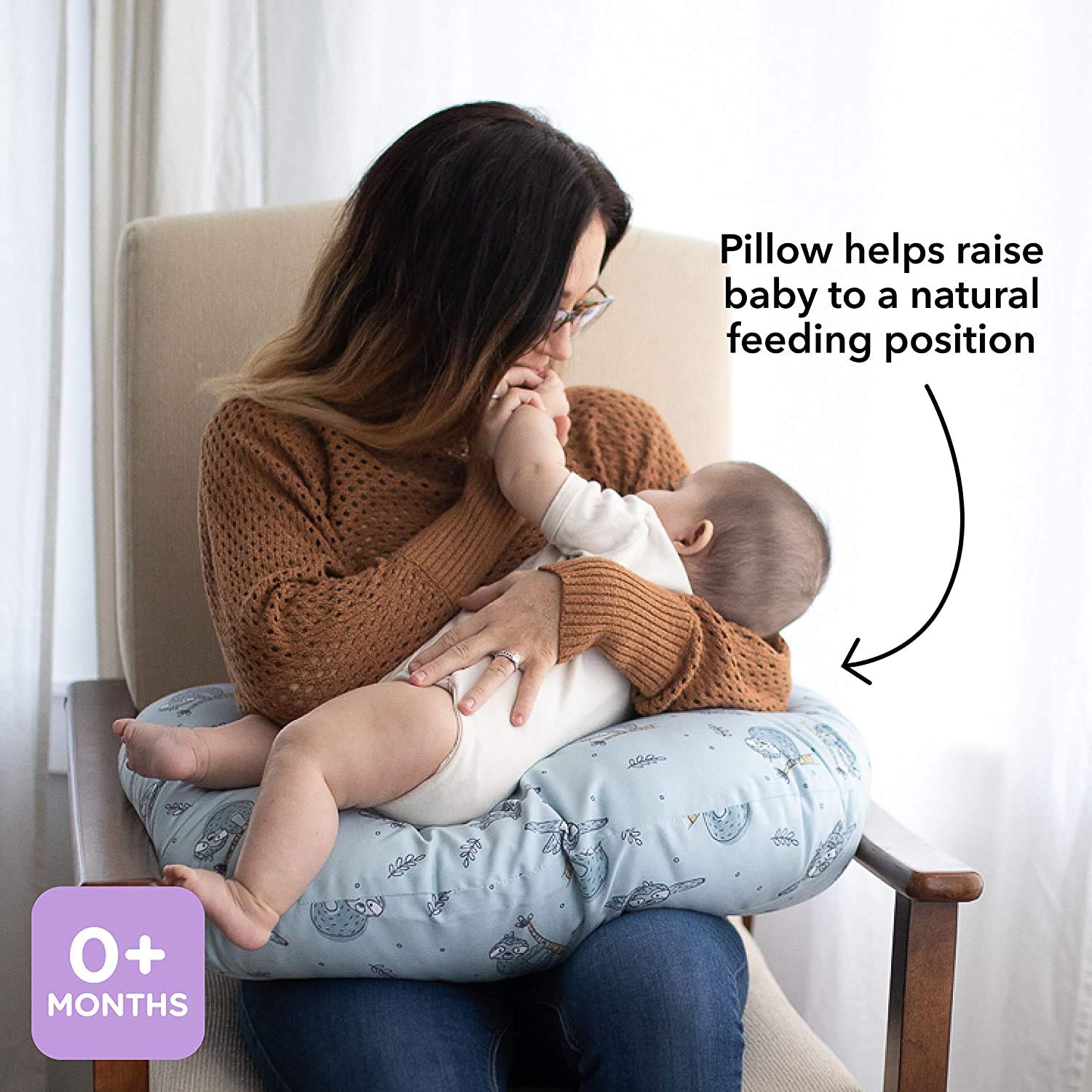 Nuby Support Pod Infant Breastfeeding Support Pillow by Dr. Talbot's, Zoo Animal Print