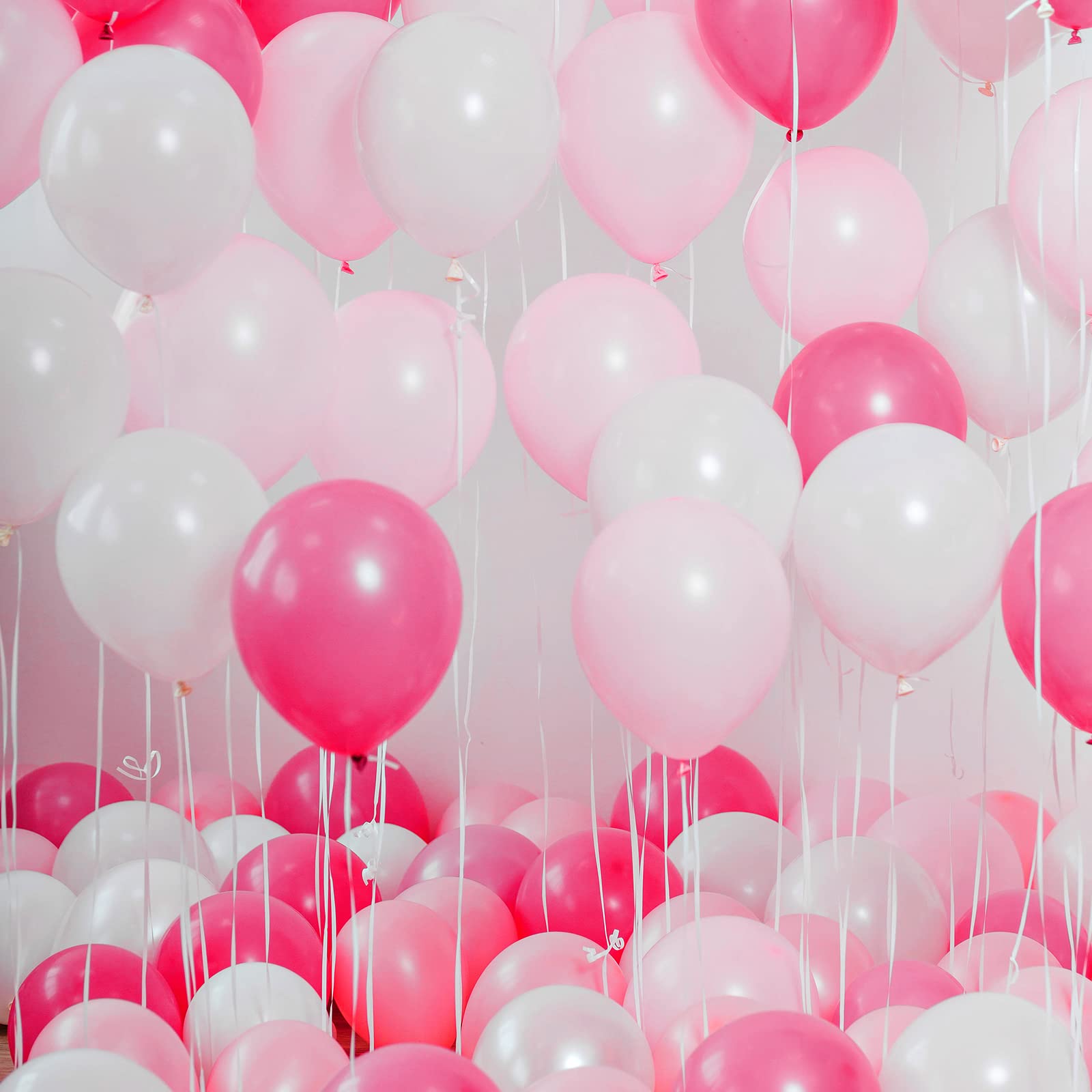 Civaner 168 Pack Balloon Garland Arch Kit Latex Balloon Different Sizes 18/10/5 Inch Balloons Wall Decor for Wedding Birthday Party(Gradient Pink)